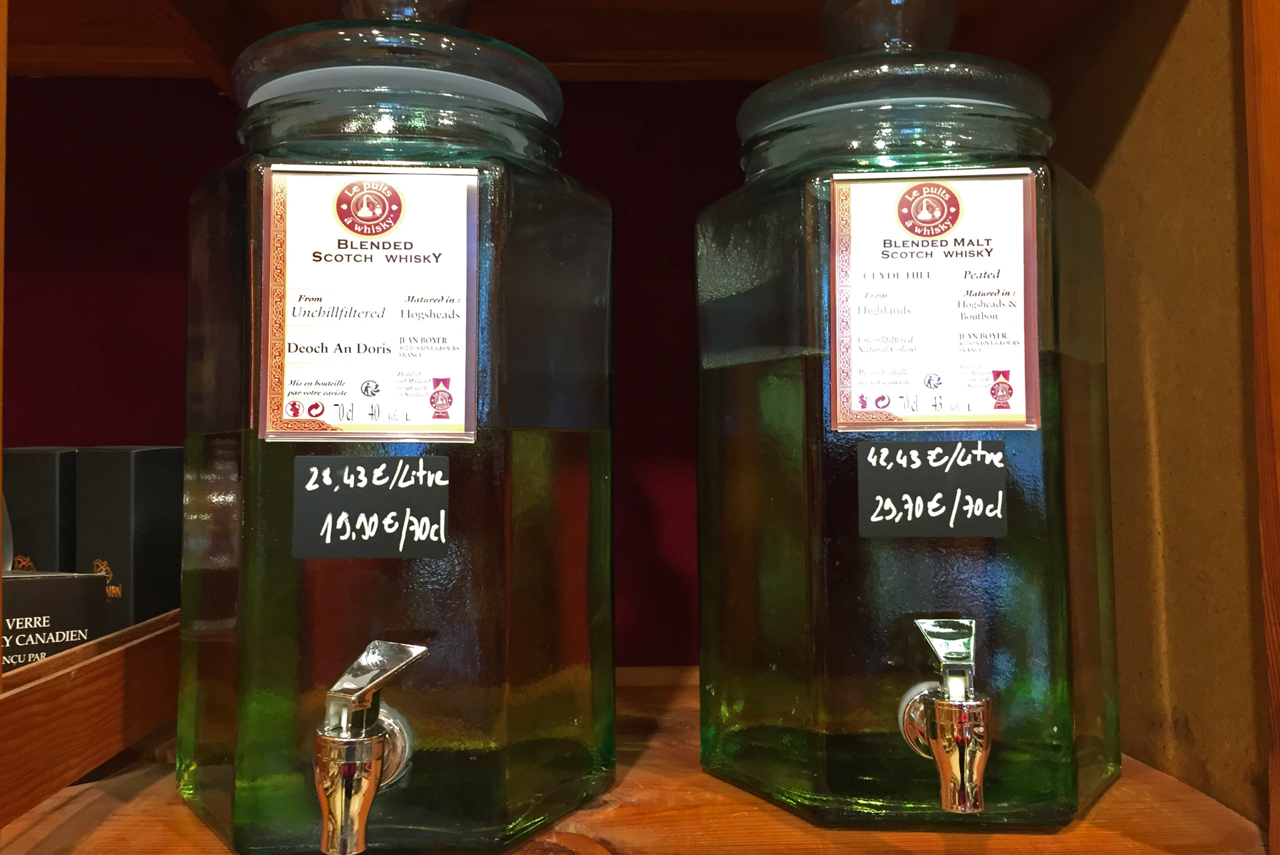 Nouveauté - Le Vignoble - Découvrez les "Puits" à whisky et à rhum